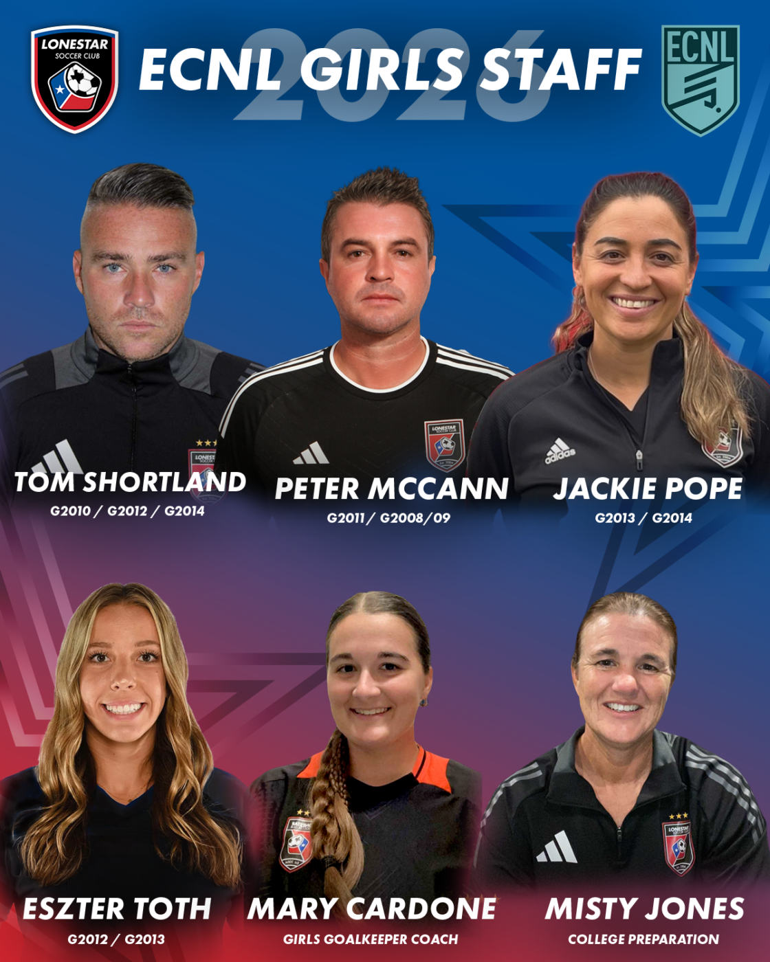 ATX ECNL Girls 2026-2027 STAFF - Lonestar Soccer Club